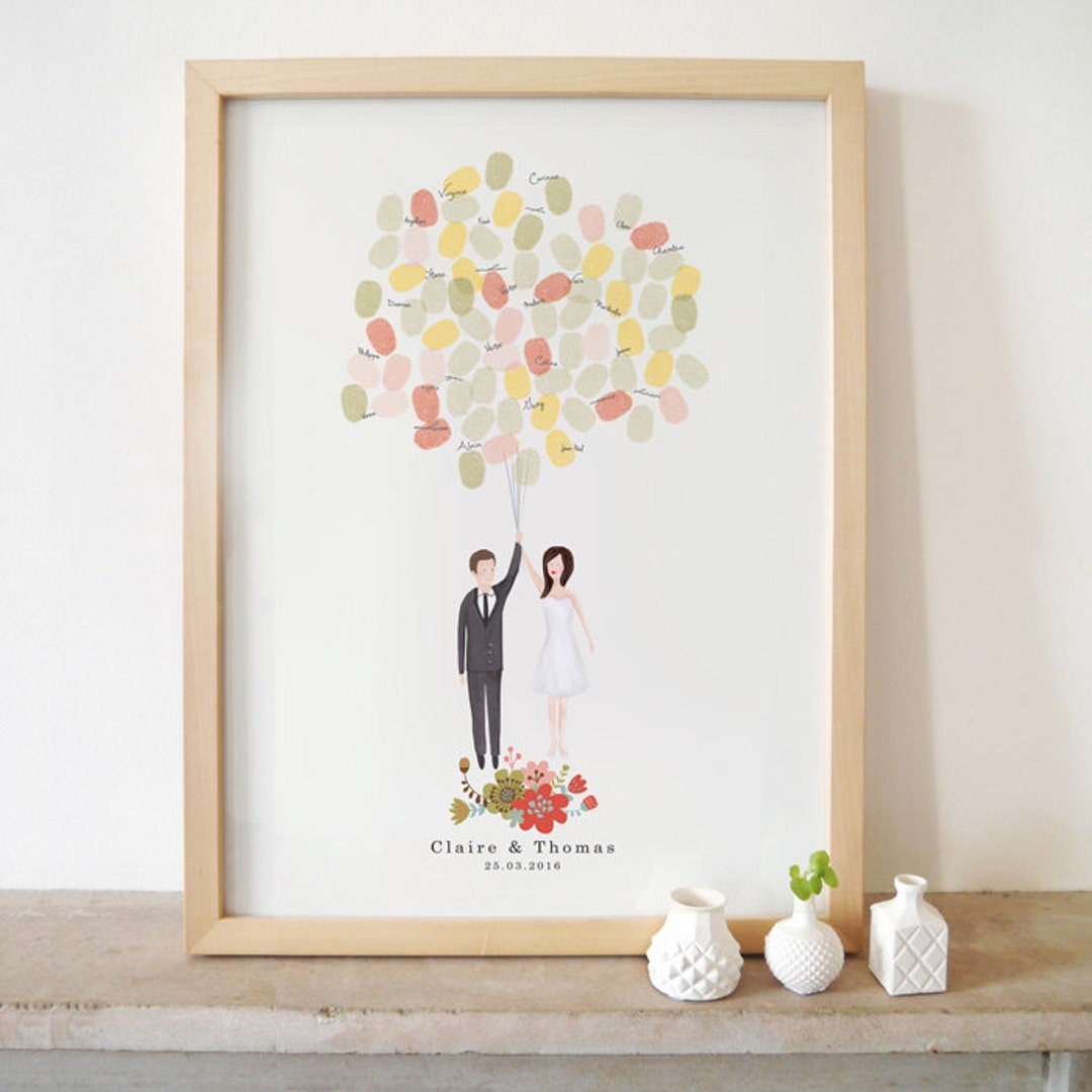 Bespoke Bride and Groom Portrait Guestbook - Etsy