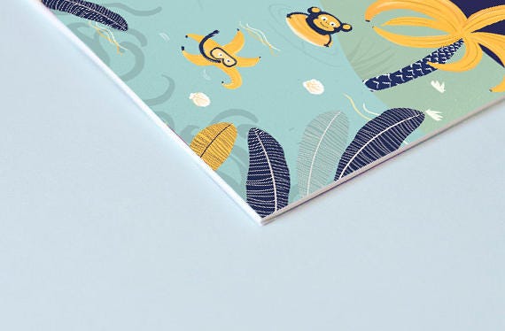 Notebook Travel Notebook Banana Island and Monkeys - Etsy