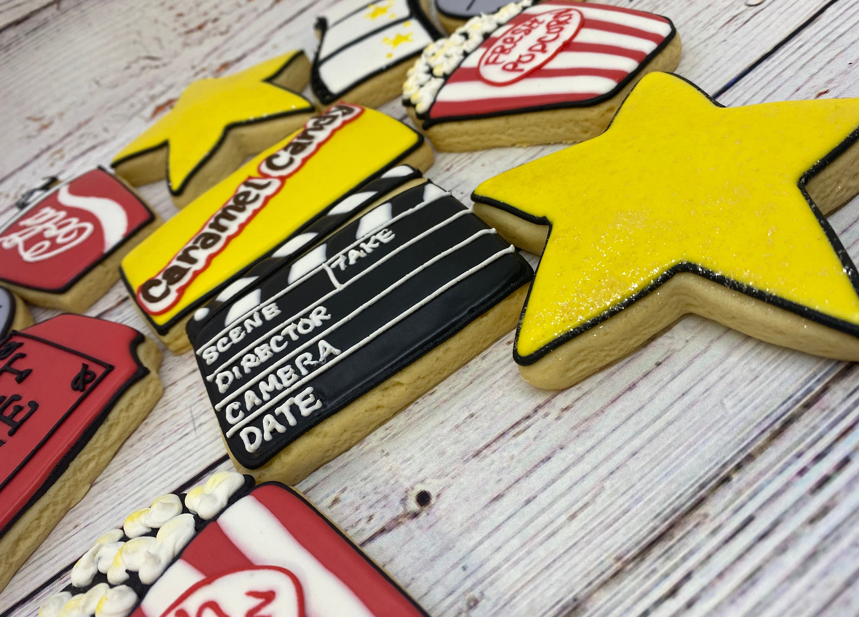 Movie Night Party Favors, Movie Theme Cookies, Movie Ticket Cookies ...