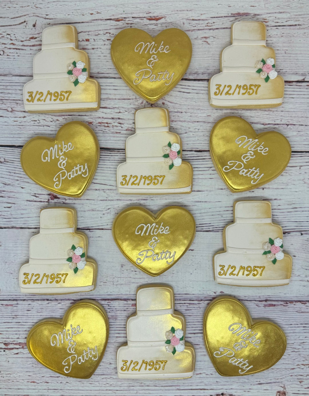 50th Wedding Anniversary Party Favors, Wedding Anniversary Cookies ...