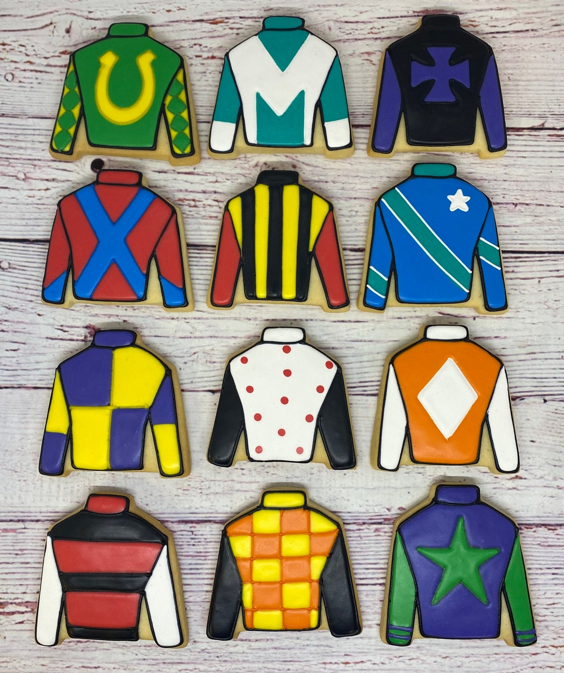 Derby Cookies, Jockey Silk Party Favors, Horse Race Cookies, Kentucky ...