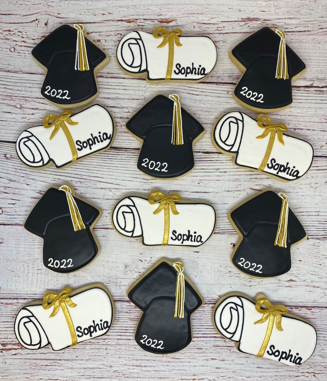 Graduation Party Favors, Graduation Cookies, Grad Cap Cookies, Diploma ...