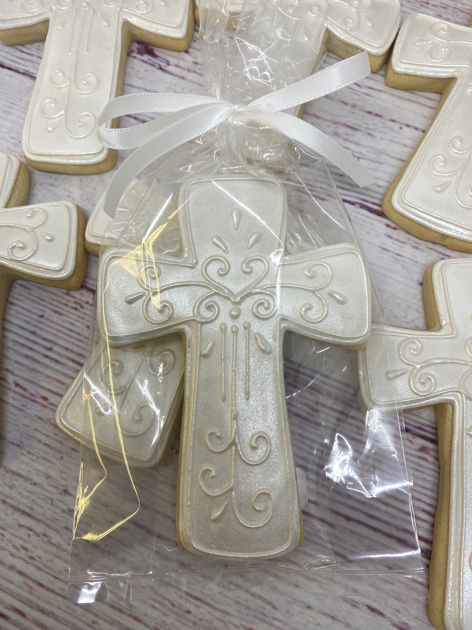Cross Cookie Favors for Baptism, Confirmation Cookies, Religious Party ...