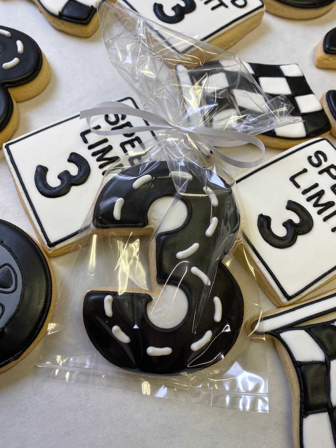 Racing Theme Cookie Favors, Car Theme Cookies for Birthday, Cute Race ...