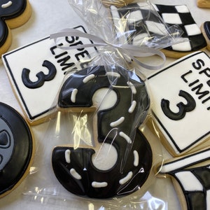 Racing Theme Cookie Favors, Car Theme Cookies for Birthday, Cute Race ...
