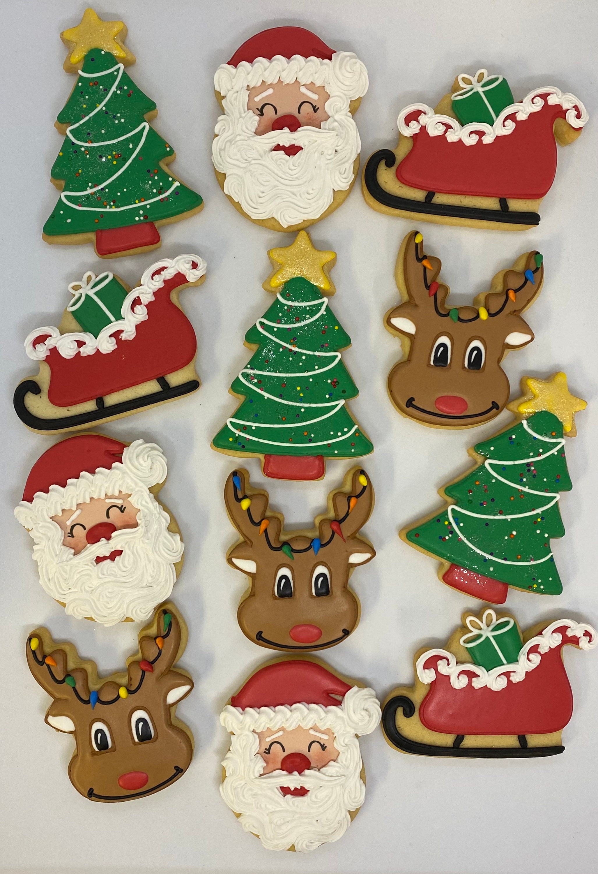 Christmas Cookies, Holiday Cookies, Christmas Party Favor Cookies ...