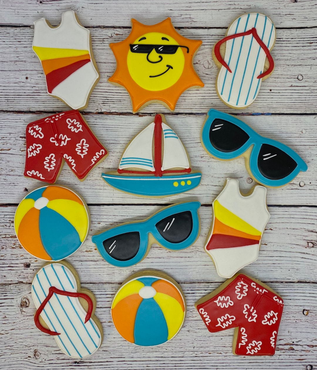 Summer Theme Party Favors, Beach Party Cookies, Beach Cookies, Summer ...