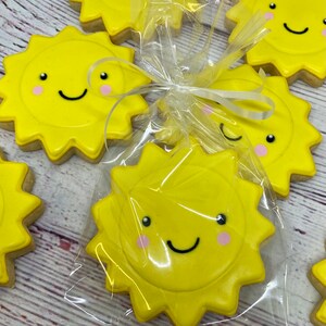 Sunshine Party Favors, Sunshine Cookies, Smiley Face Sun Cookies ...