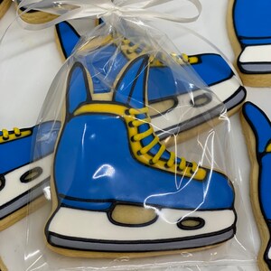 Hockey Skate Party Favors, Ice Skate Cookies for Hockey Banquets, Skate ...