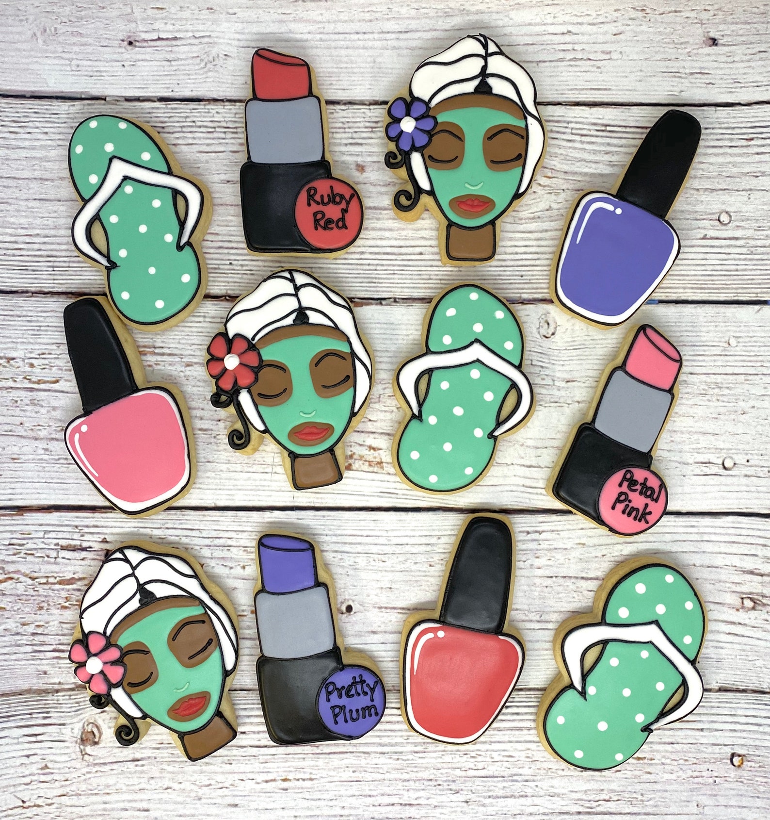 Spa Theme Party Favors Spa Party Cookies Diva Cookies Nail - Etsy