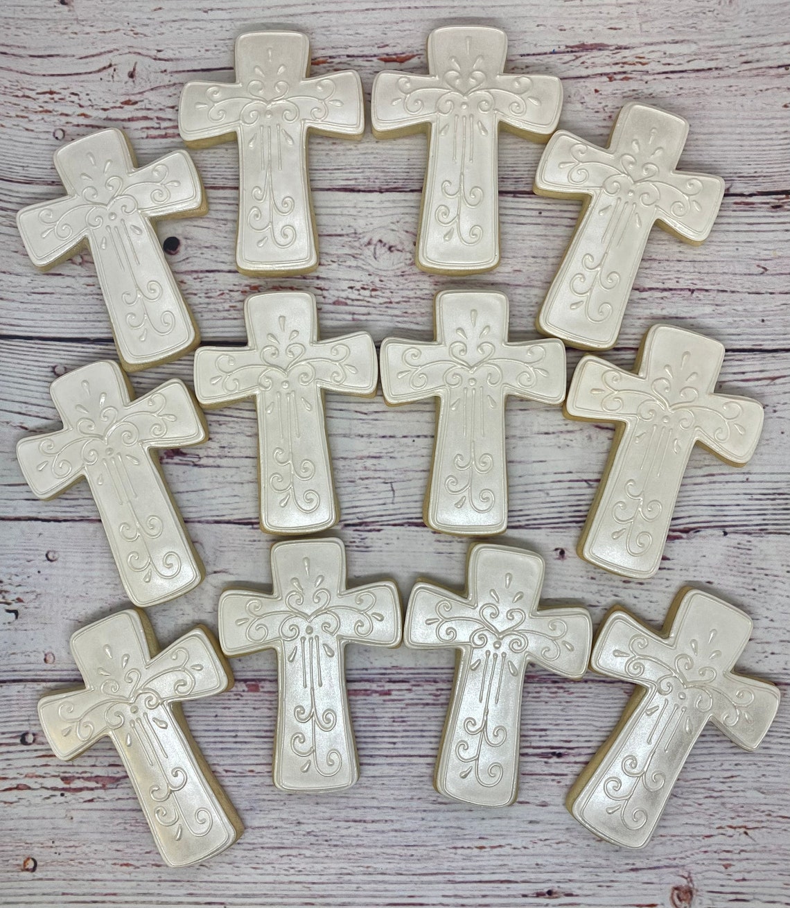 Cross Cookie Favors for Baptism, Confirmation Cookies, Religious Party ...