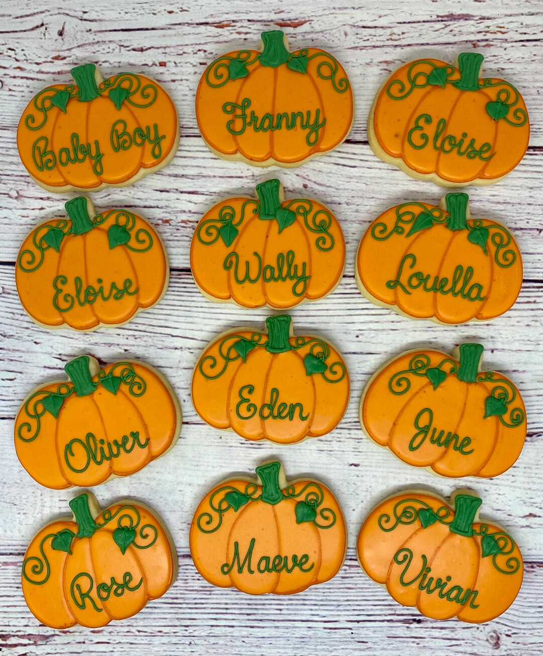 Thanksgiving Place Card Cookies, Holiday Cookies, Personalized ...
