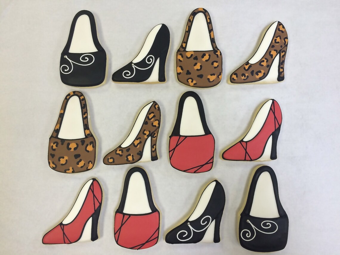 Purse Cookies High Heel Shoe Cookie Favors for Birthdays - Etsy