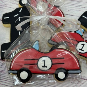 Formula One Theme Party Favors, First Birthday Cookies, Race Theme ...