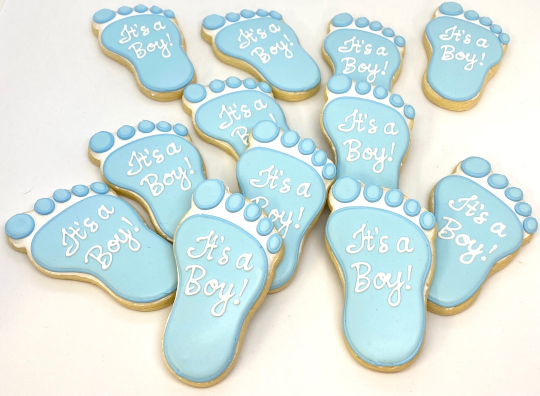 Best Baby Baby Shower Favors, Baby Feet Cookies, It's a Boy Cookies, It ...