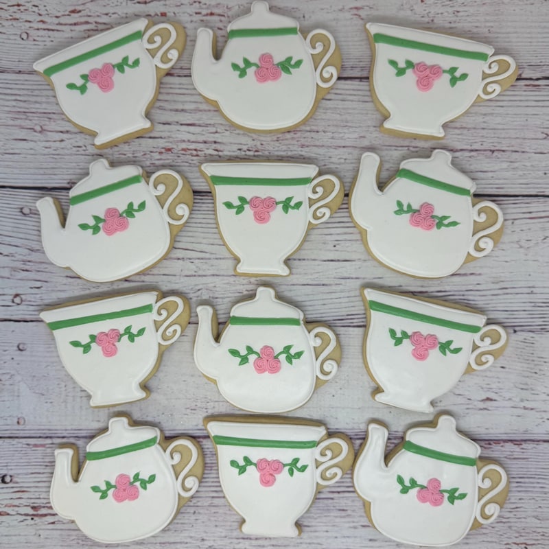 Tea Party Cookies - Etsy