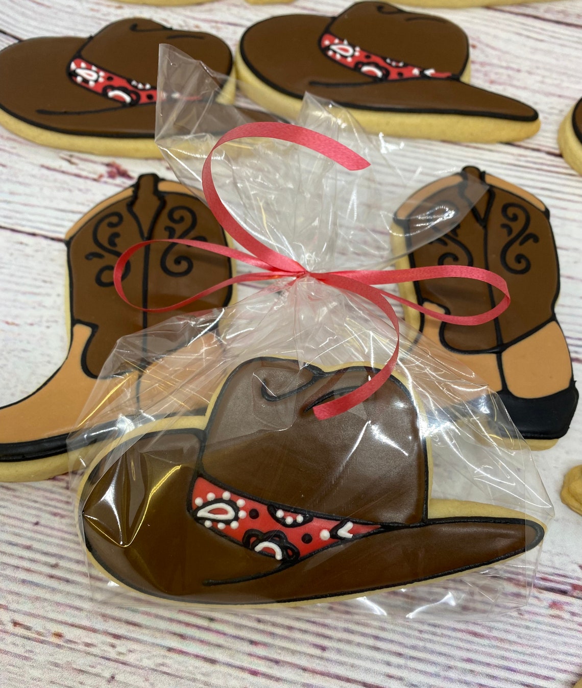 Cowboy Hat Cookies, Cowboy Theme Cookie Favors, Western Theme Cookie ...