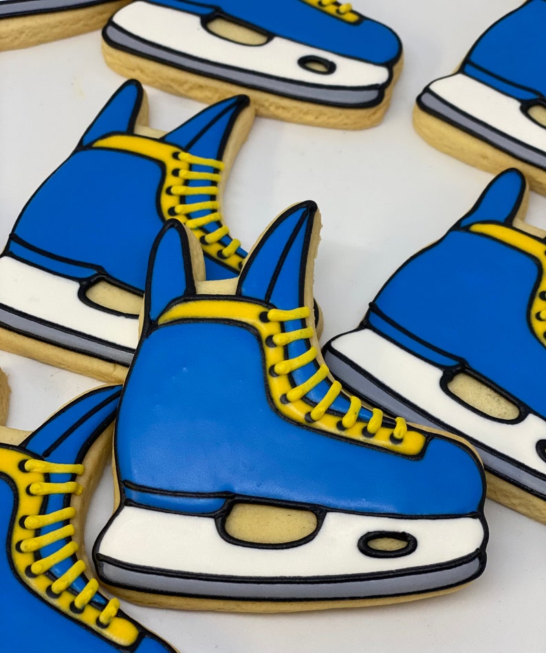 Hockey Skate Party Favors, Ice Skate Cookies for Hockey Banquets, Skate ...