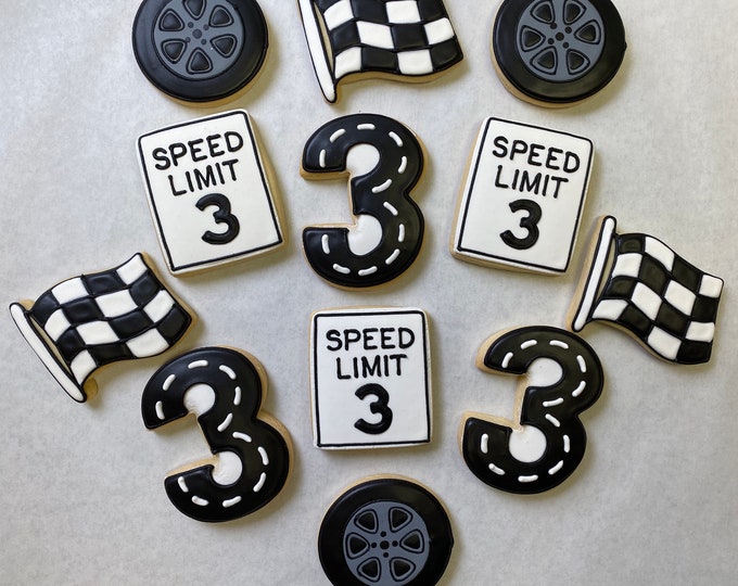 Racing Theme Cookie Favors Car Theme Cookies for Birthday | Etsy