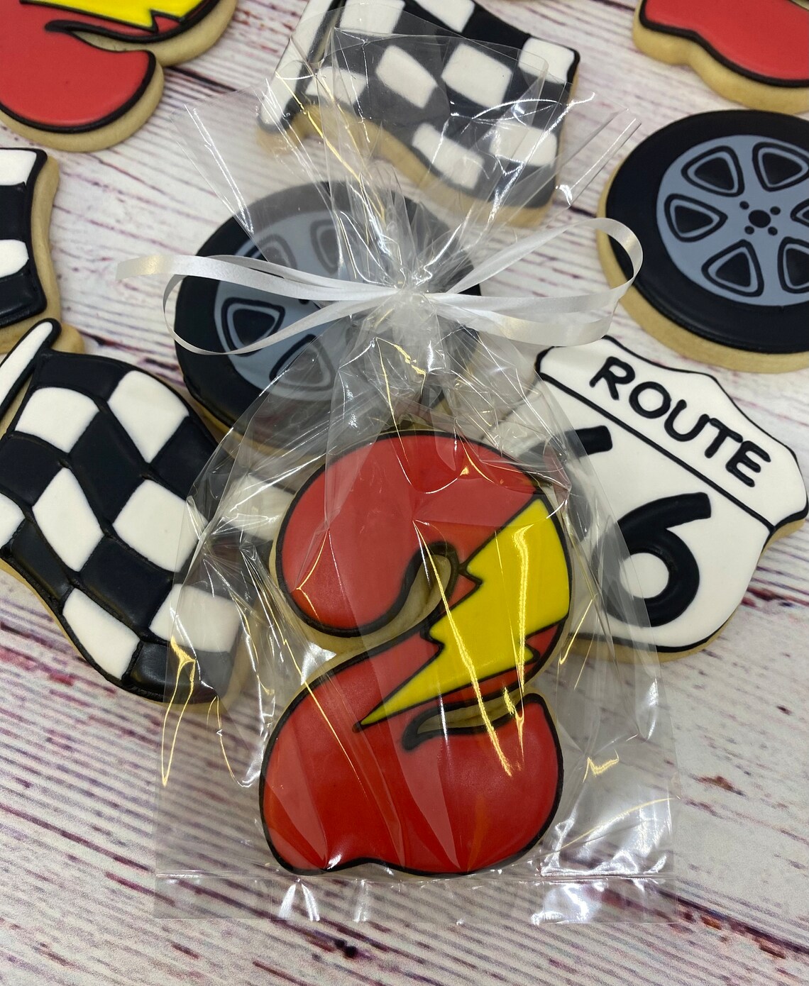 Car Theme Cookie Favors, Racing Theme Cookies for Birthday, Cute Race ...