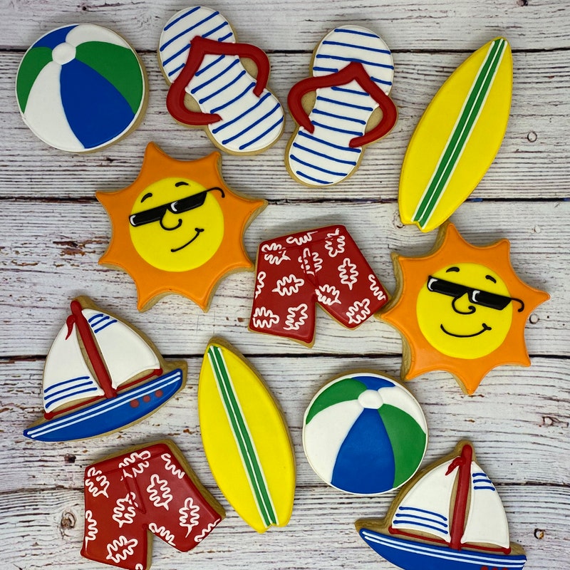 Beach Theme Cookies - Etsy