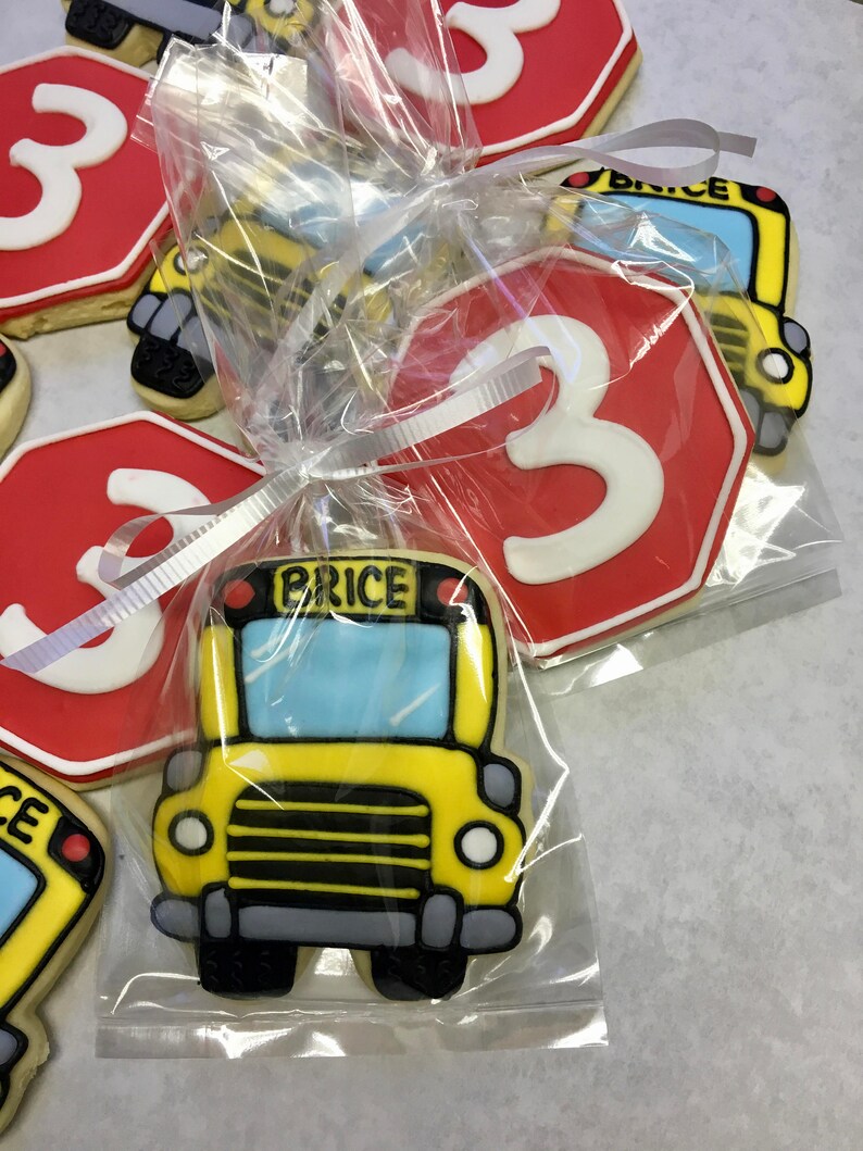 School Theme Birthday Cookies School Bus Cookies School | Etsy
