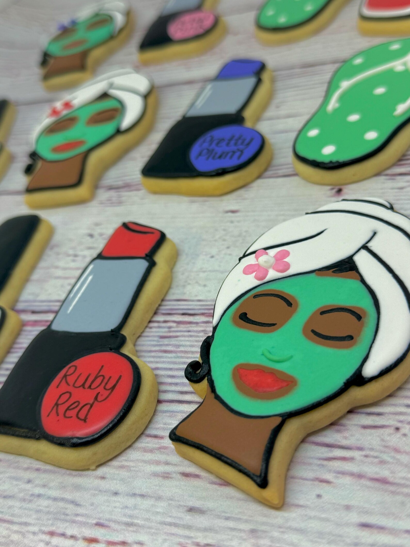 Spa Theme Party Favors, Spa Party Cookies, Diva Cookies, Nail Polish ...