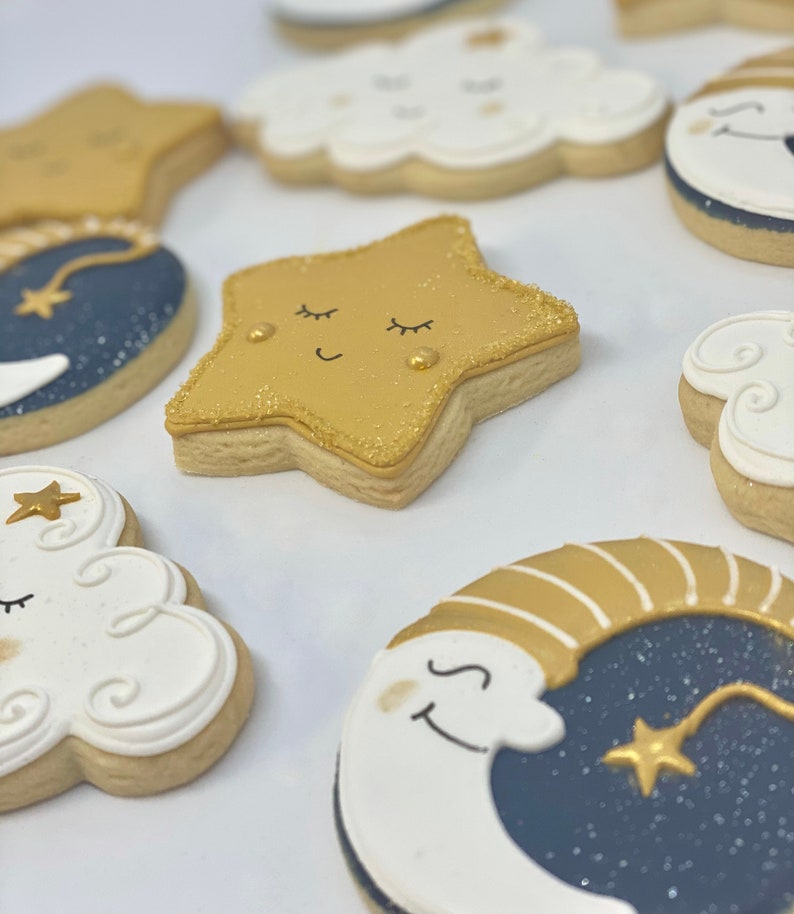 Baby Shower Cookie Favors, Twinkle Twinkle Little Star Cookies for Baby ...