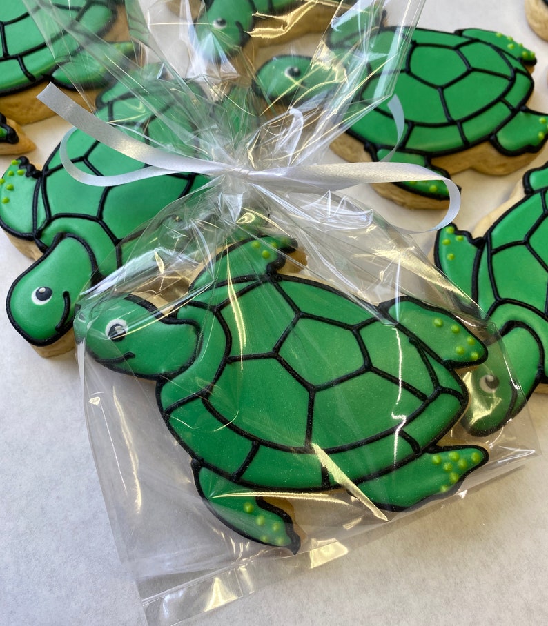Turtle Cookie Favors for Birthday Parties Sea Turtle Cookies | Etsy
