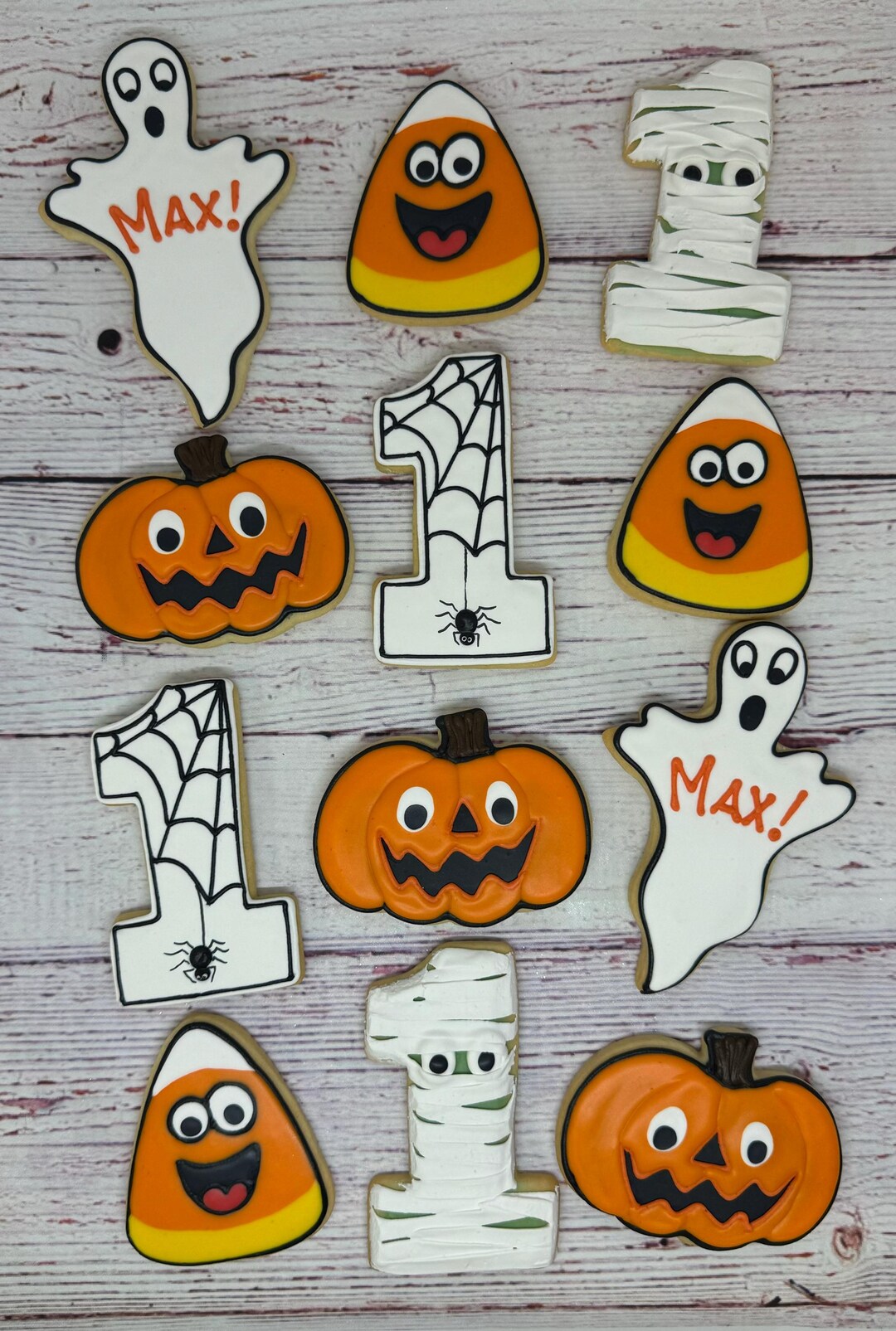 Spooky One First Birthday Party Favors, Halloween Birthday Cookies ...