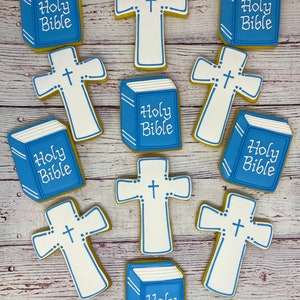 Bible Cookies and Cross Cookies for Confirmation, First Communion ...