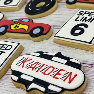 Racing Theme Cookie Favors, Car Theme Cookies for Birthday, Cute Race ...