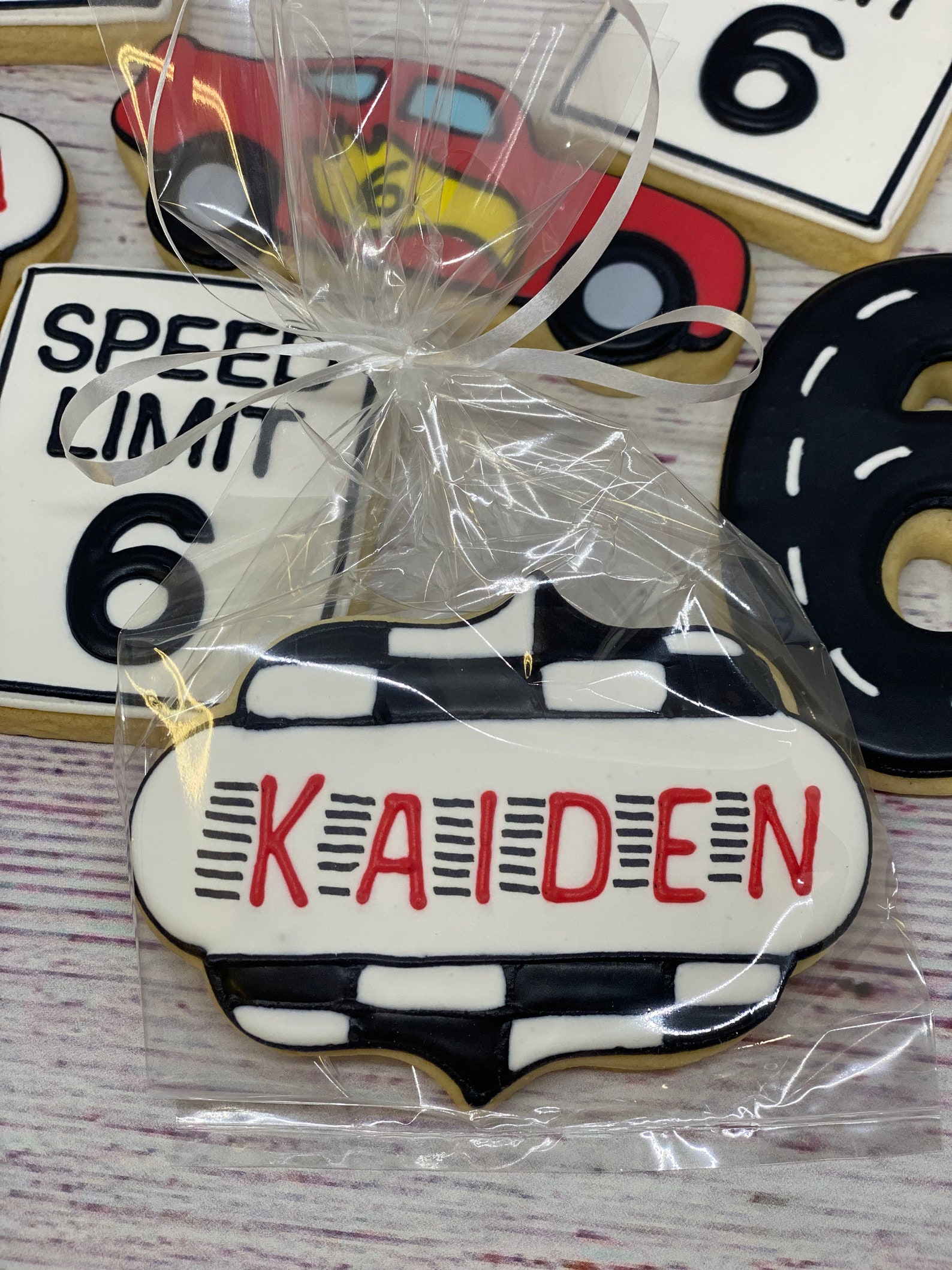 Racing Theme Cookie Favors, Car Theme Cookies for Birthday, Cute Race ...