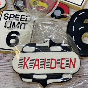 Racing Theme Cookie Favors, Car Theme Cookies for Birthday, Cute Race ...
