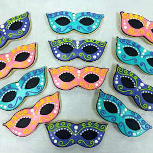 Mardi Gras Cookie Favors, Mardi Gras Mask Cookies, Mardi Gras Cookies ...