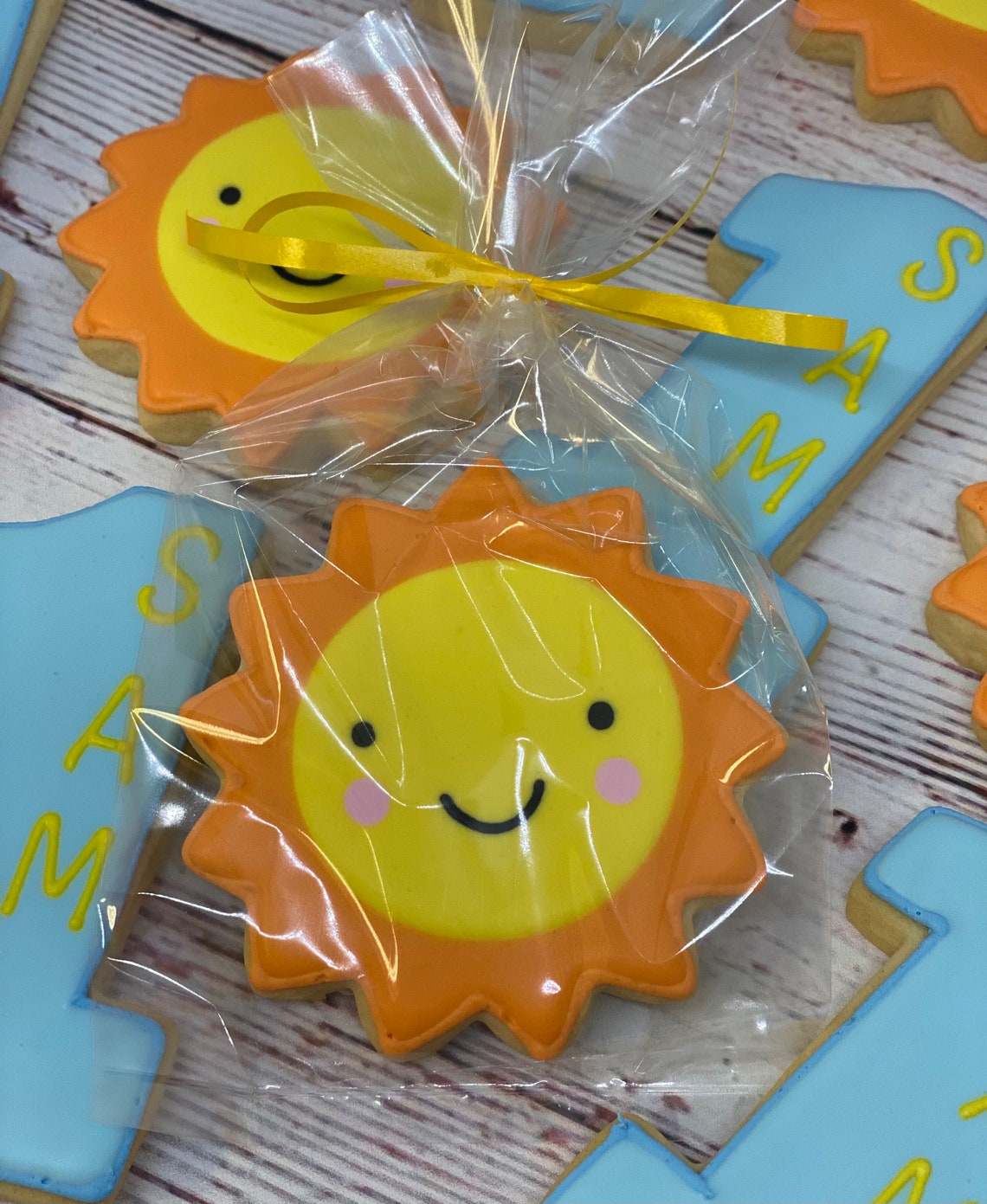 Sunshine Birthday Party Favor Cookies, Little Sunshine Cookies, You Are ...