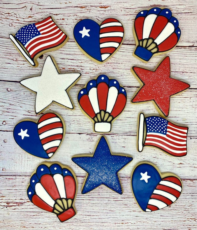 4th of July Cookies Independence Day Cookies Patriotic - Etsy