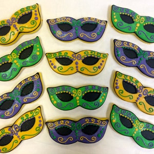 Mardi Gras Cookie Favors, Mardi Gras Mask Cookies, Mardi Gras Cookies ...