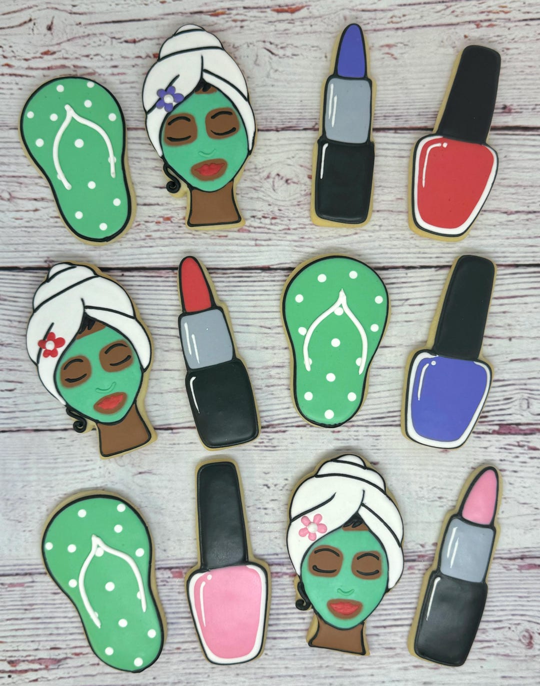 Spa Theme Party Favors, Spa Party Cookies, Diva Cookies, Nail Polish ...