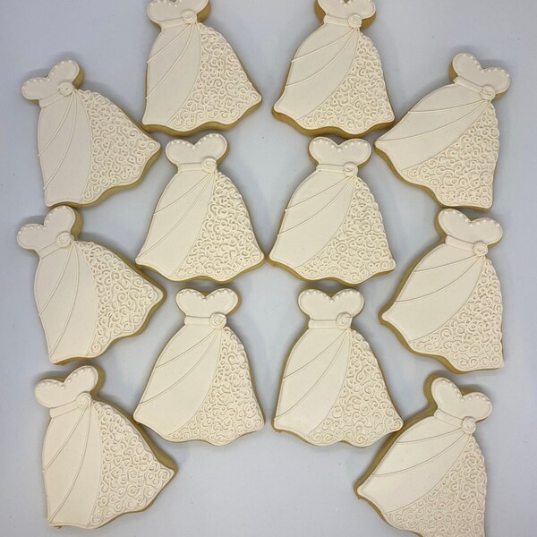 Wedding Dress Cookie - Etsy