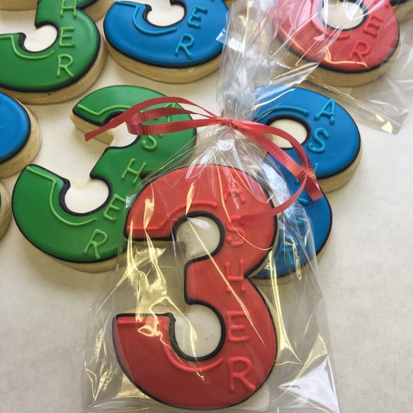Number Cookies - Etsy