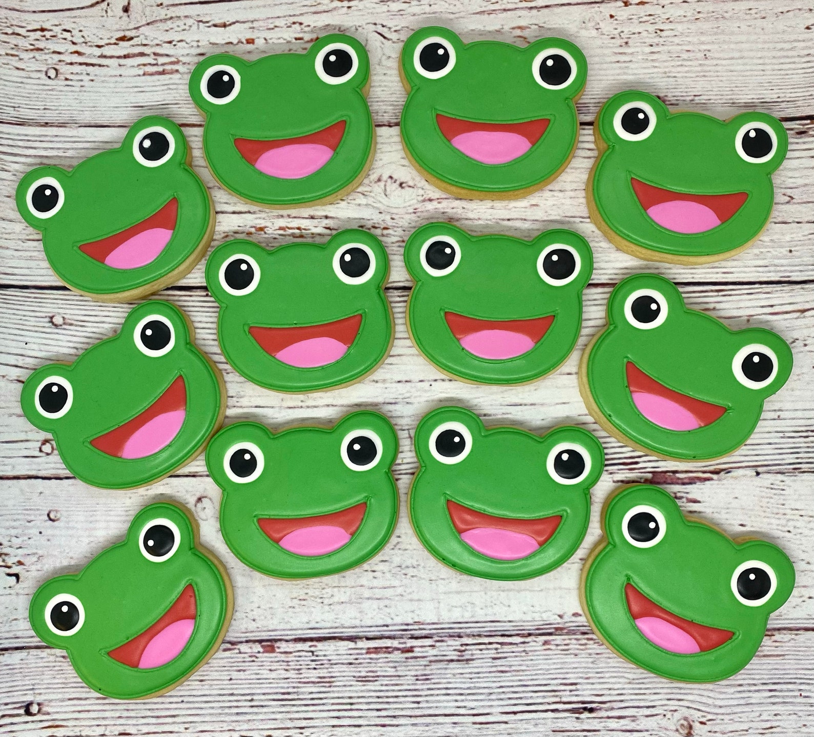 Frog Party Favors, Frog Cookies, Frog Theme Party Favor Cookies, Frog ...