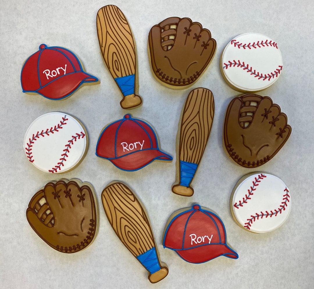 Baseball Cookies for Birthday Parties, Baseball Themed Banquet Cookies ...