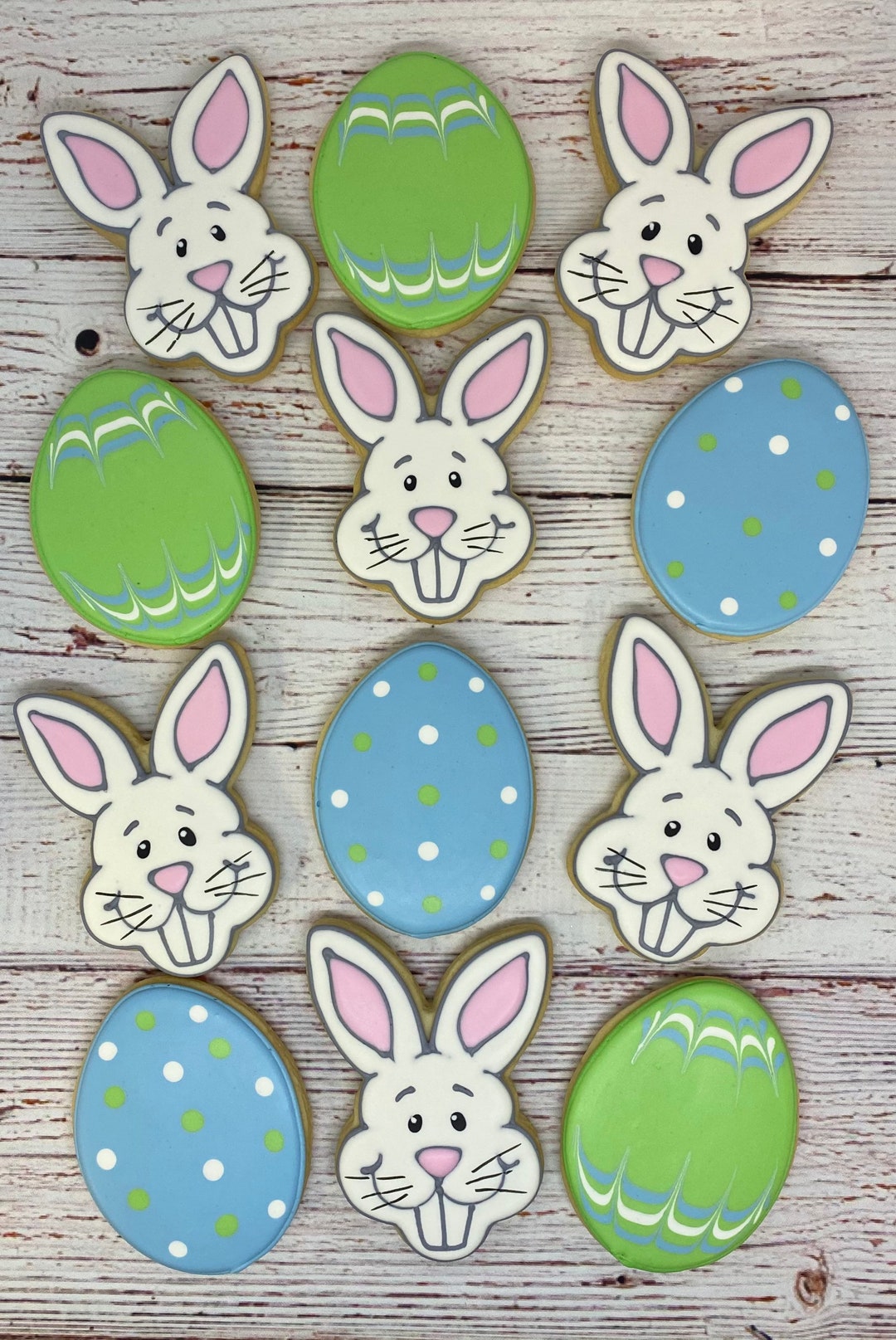 Easter Cookies, Easter Egg Cookies, Easter Bunny Cookie Favors, Easter ...