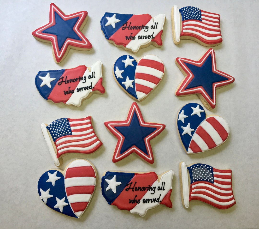 Veterans Day Cookies, Great Veterans Day Party Favors, Patriotic ...