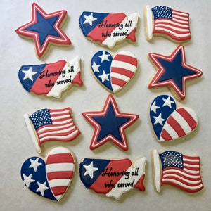 Veterans Day Cookies, Great Veterans Day Party Favors, Patriotic ...