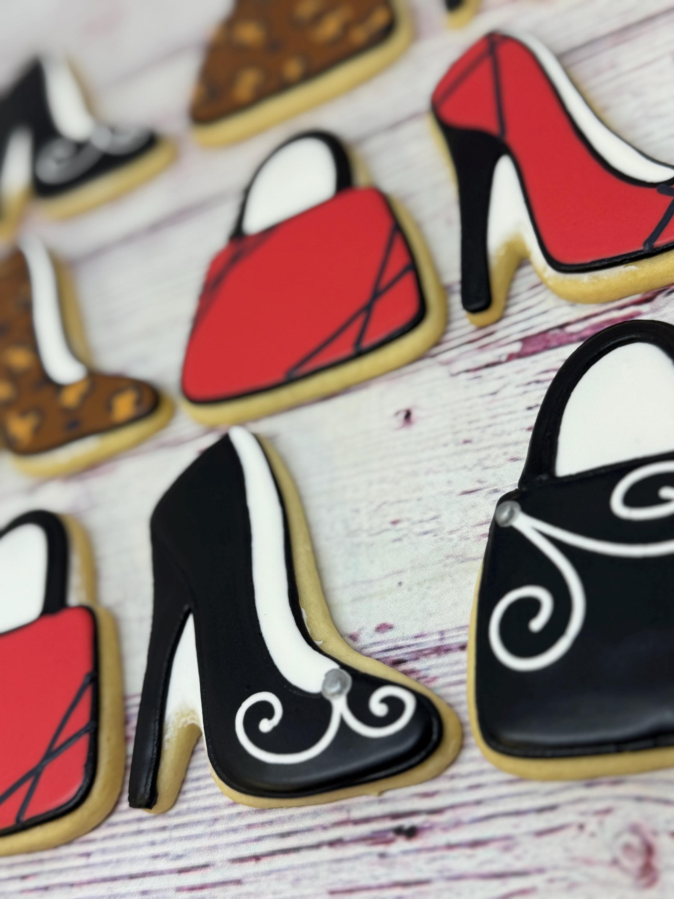 Purse Cookies, High Heel Shoe Cookie Favors for Birthdays, Diva Cookies ...