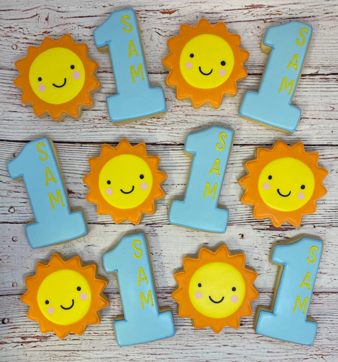Sunshine Birthday Party Favor Cookies, Little Sunshine Cookies, You Are ...