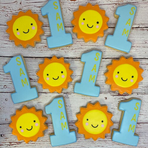Sunshine Birthday Party Favor Cookies Little Sunshine - Etsy