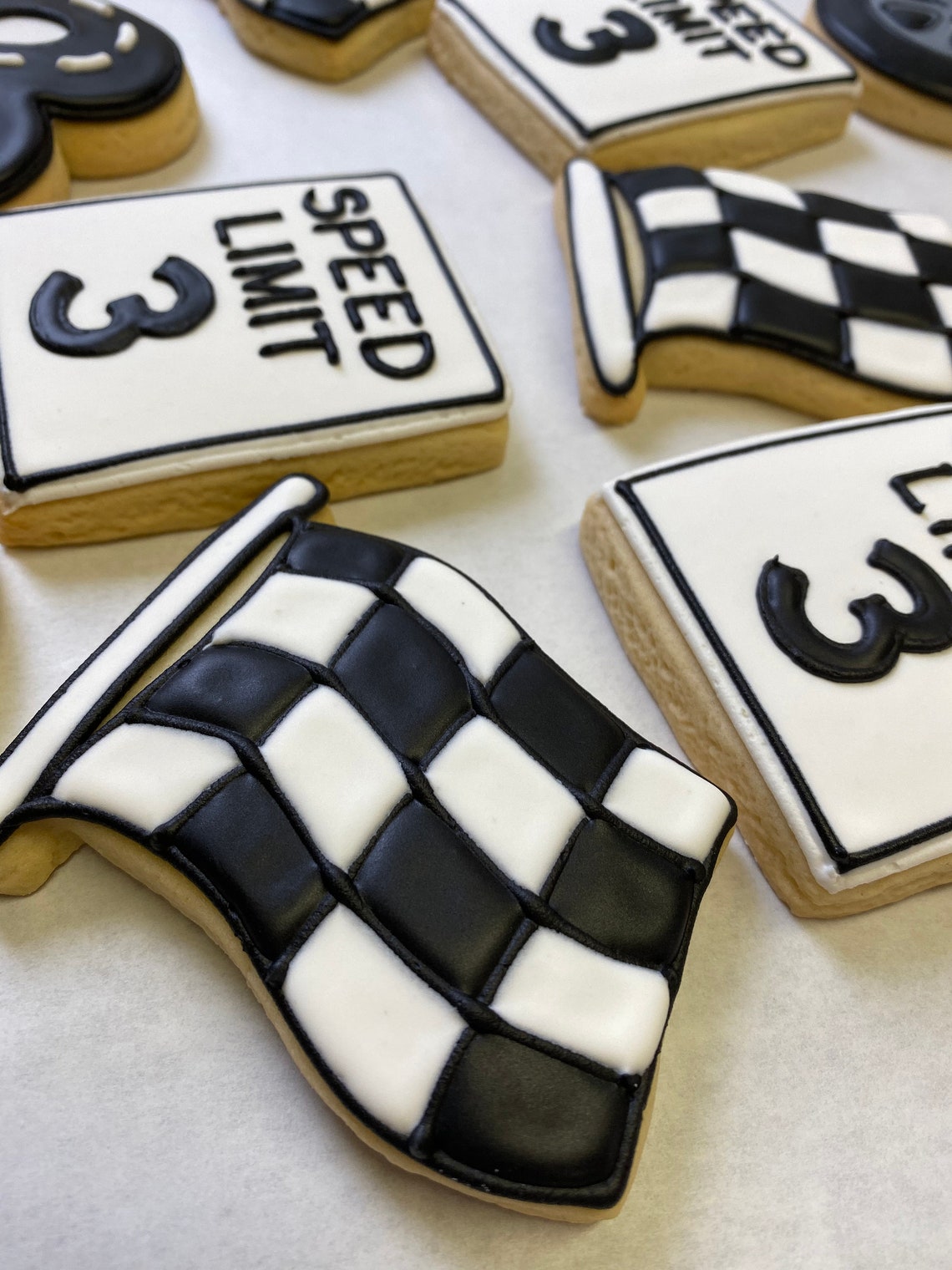 Racing Theme Cookie Favors, Car Theme Cookies for Birthday, Cute Race ...